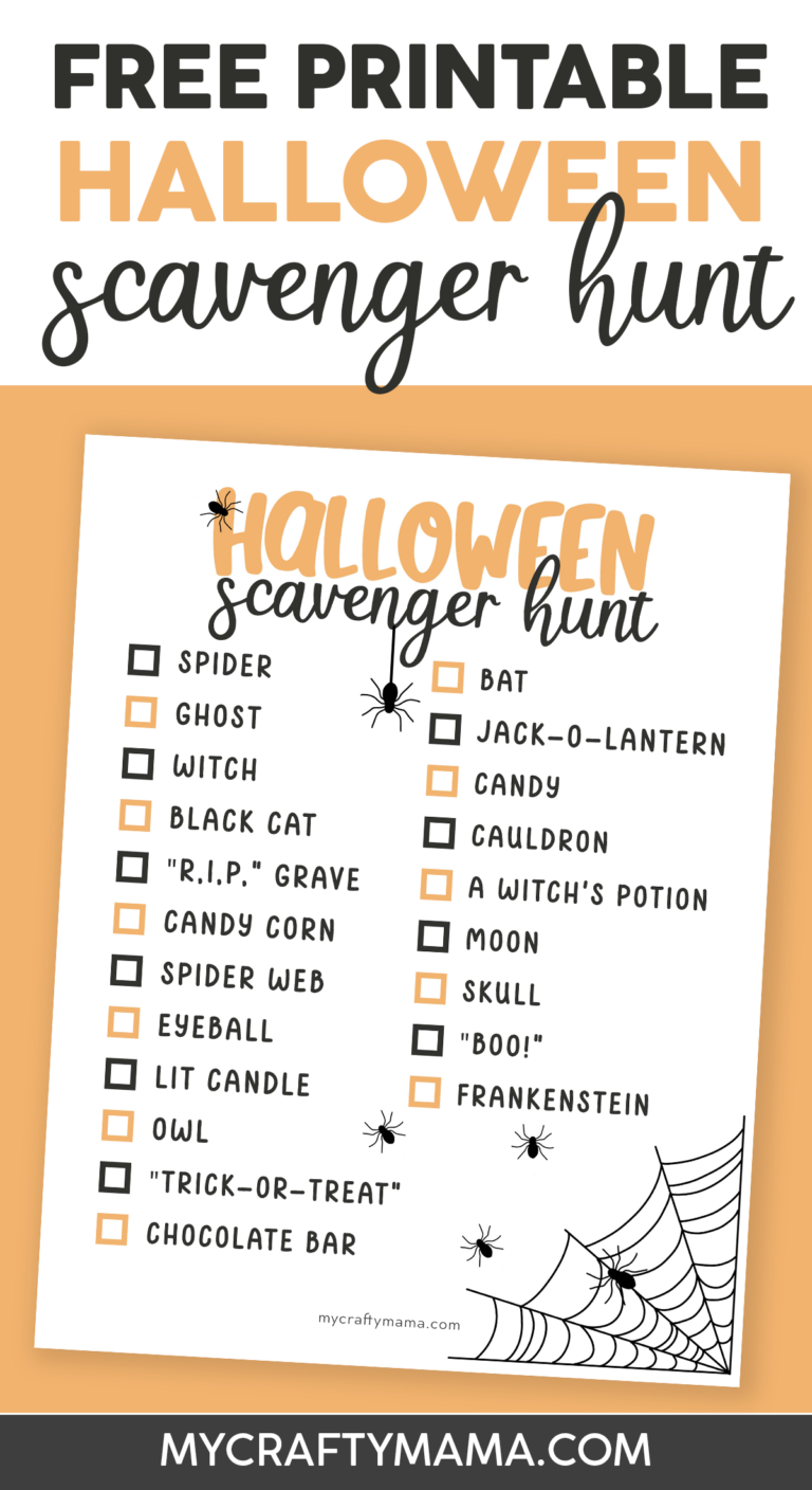 Free Halloween Scavenger Hunt Printable - My Crafty Mama