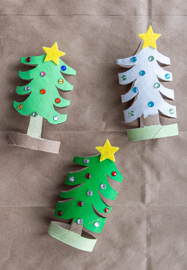 Toilet Paper Roll Christmas Tree - My Crafty Mama