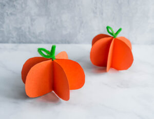 Simple 3D Paper Pumpkin Craft - My Crafty Mama