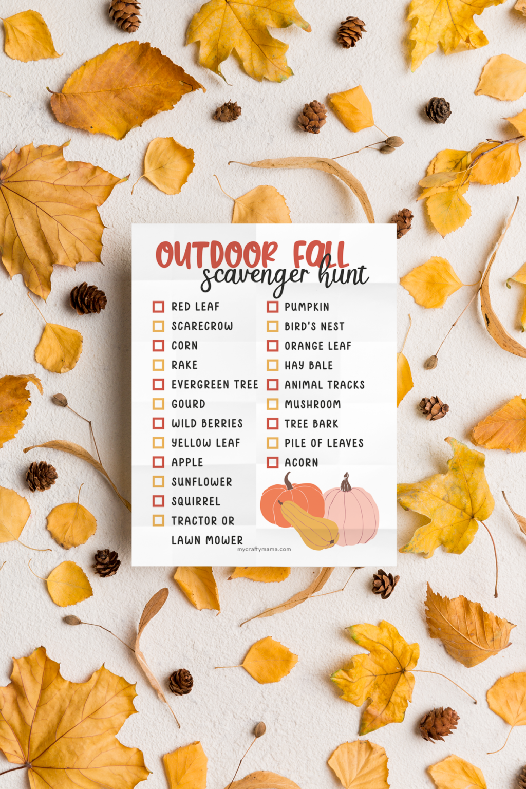 Free Outdoor Fall Scavenger Hunt Printable - My Crafty Mama