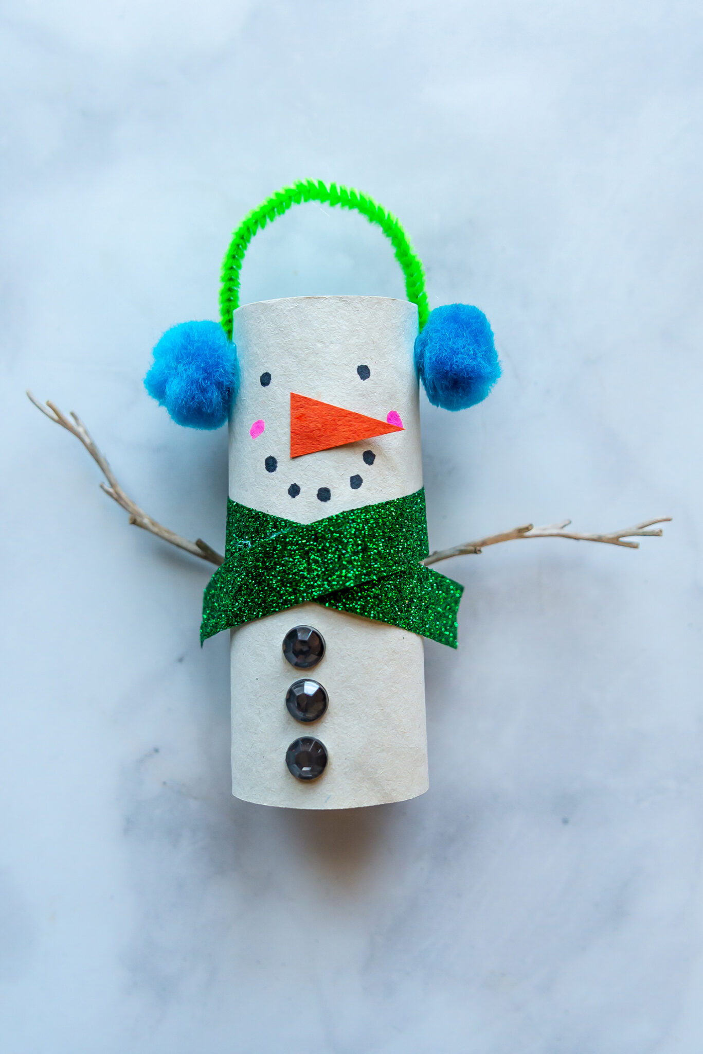 Toilet Paper Roll Snowman - My Crafty Mama