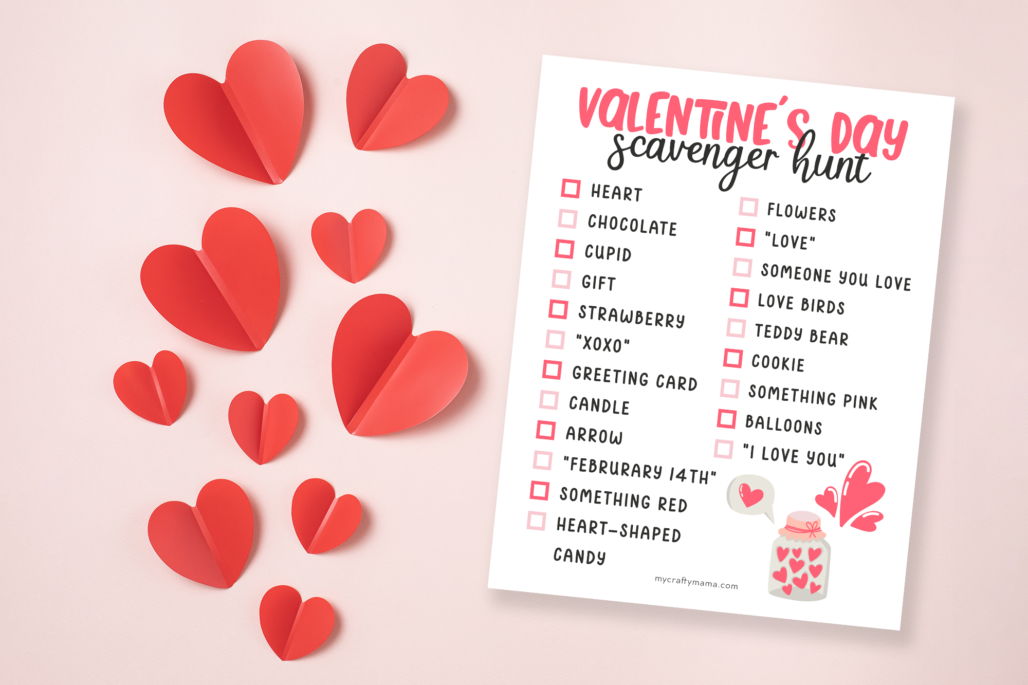 Free Valentine's Day Scavenger Hunt Printable - My Crafty Mama